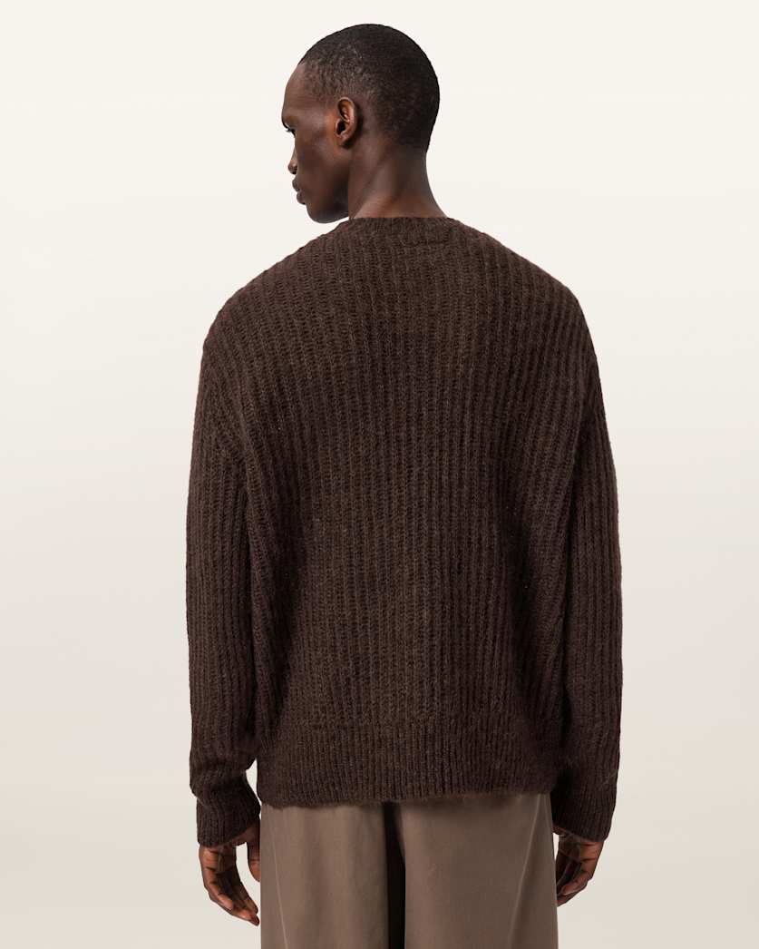 Chainy Embroidered Jumper RICH BROWN | ALLSAINTS